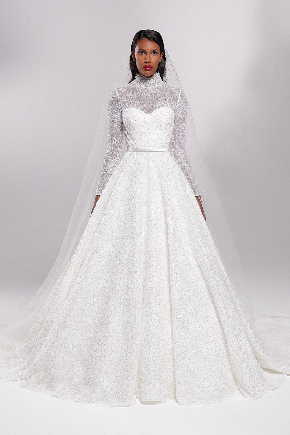 Shimmery Fully Beaded Veil