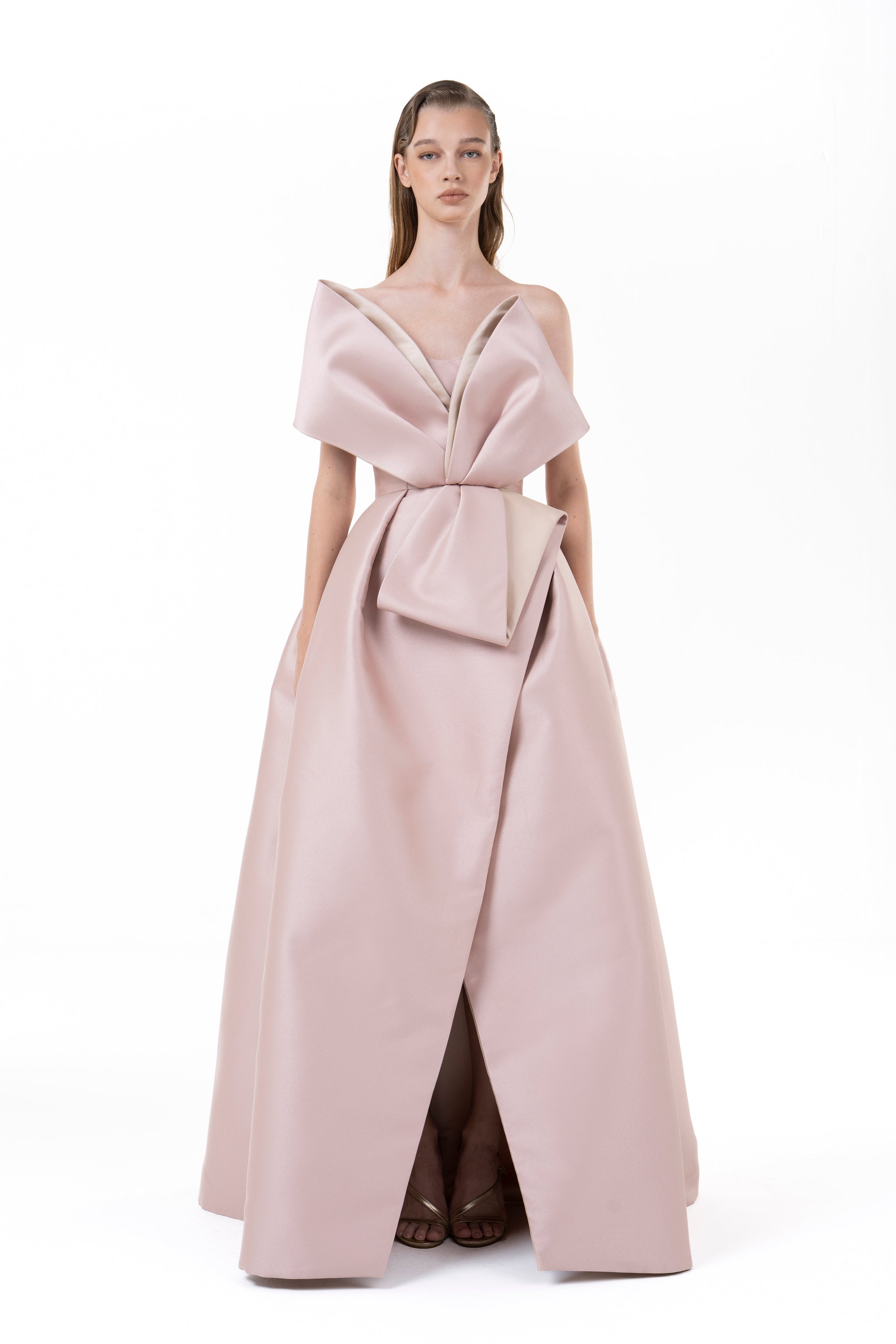 Structured Strapless Gown - Luxury Evening Dress | Rami Al Ali